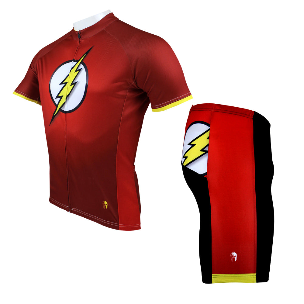 The Flash Cycling Jerseys Super Hero Men's Short/Long-sleeve Cycling J ...